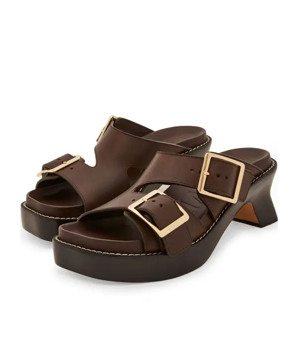 Loewe Buckle Detailed Open Toe Sandals