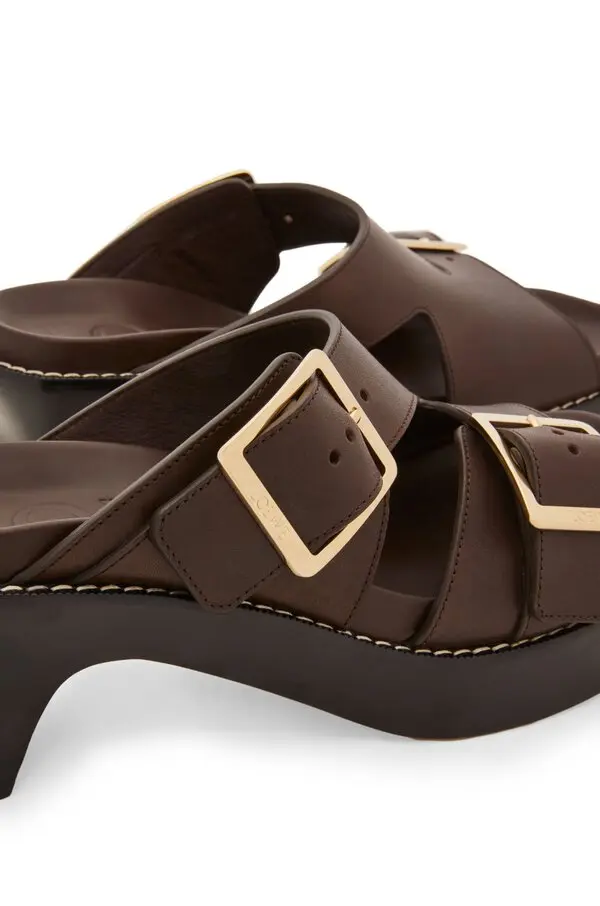 Loewe Buckle Detailed Open Toe Sandals