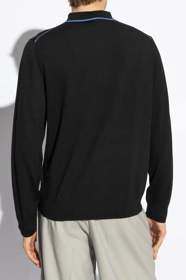 Paul Smith Long Sleeved Knitted Polo Shirt
