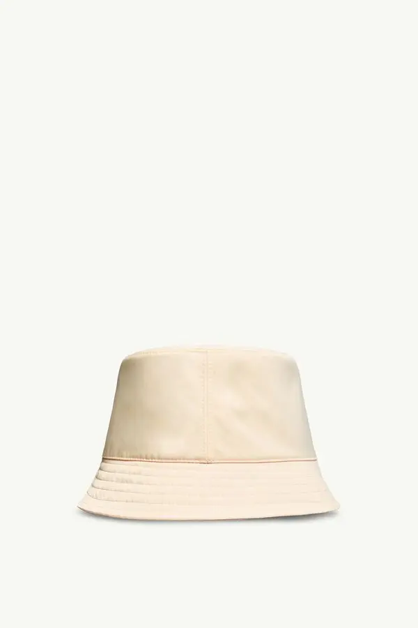 Moncler Leather Logo Gabardine Bucket Hat
