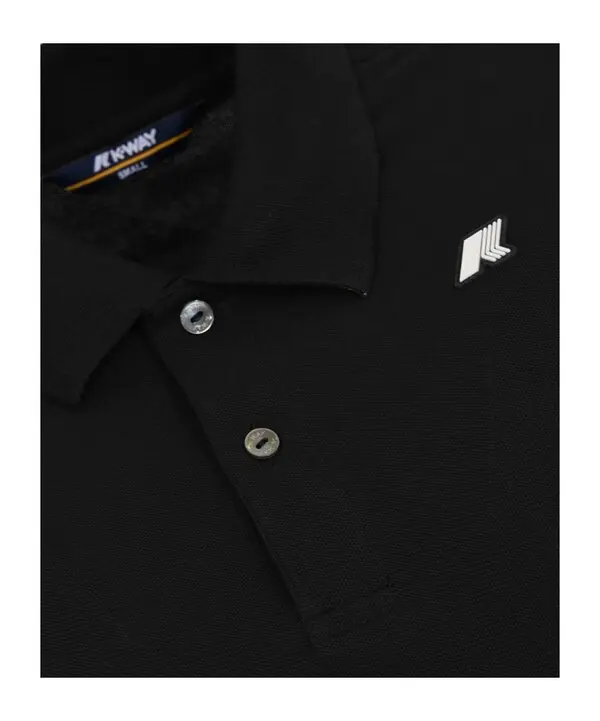 K-WAY Contrast Trim Polo Shirt - Black
