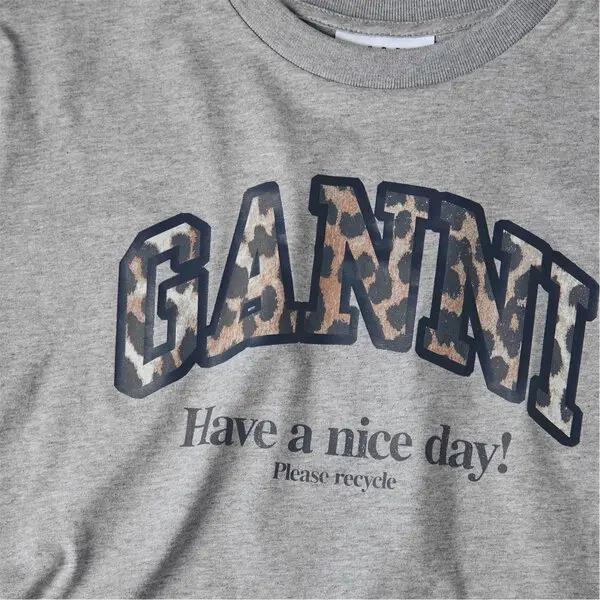 GANNI Logo Crew Neck T-shirt