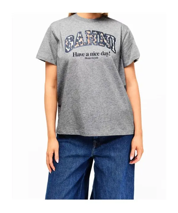 GANNI Logo Crew Neck T-shirt