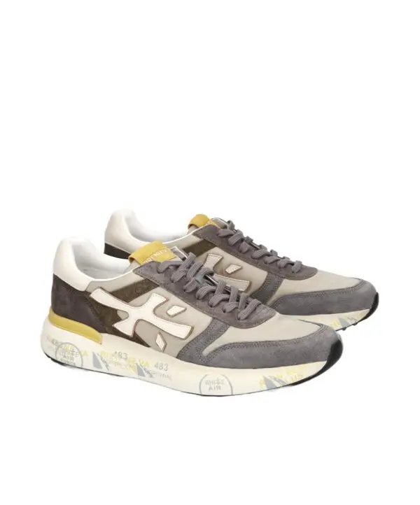 Premiata Round-toe Sneakers With Logo Detailing