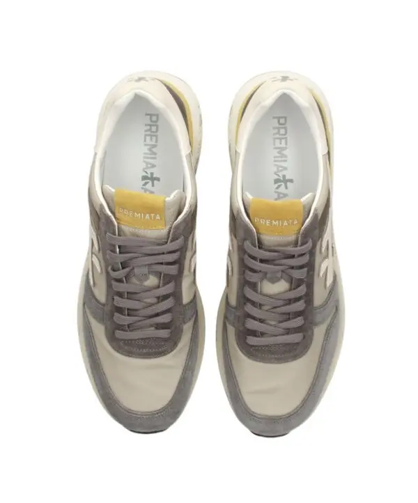 Premiata Round-toe Sneakers With Logo Detailing