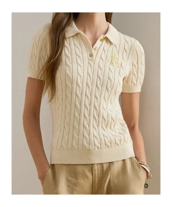 Ralph Lauren Cable Knit Polo Shirt