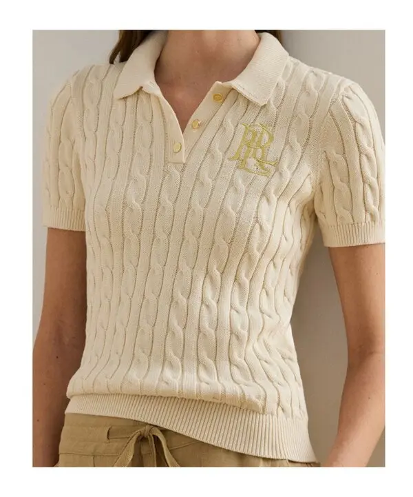 Ralph Lauren Cable Knit Polo Shirt