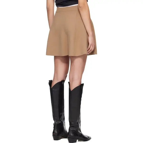 GANNI Cashmere Wool Mini Skirt - Incense