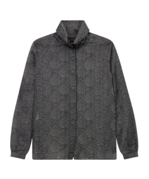 Emporio Armani Printed Satin Shirt Signature Capsule - Grey