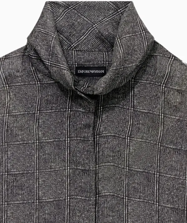 Emporio Armani Printed Satin Shirt Signature Capsule