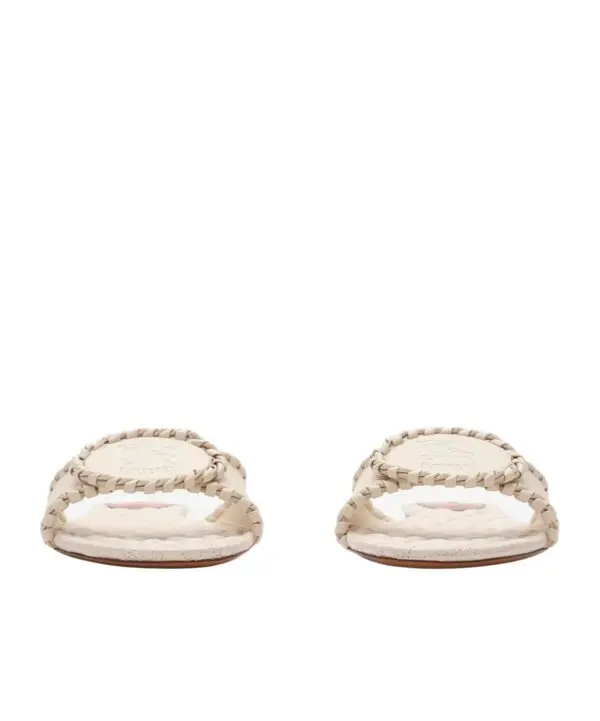 Burberry Leather Knight Stamp Slides