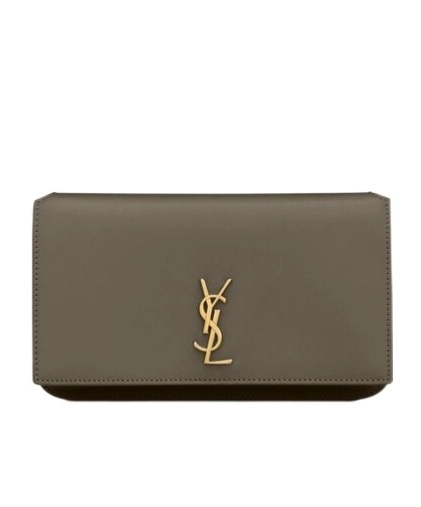 Saint Laurent Cassandre Logo Plaque Phone Holder - Light Musk