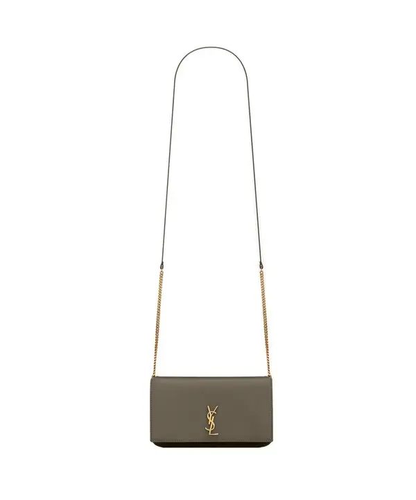Saint Laurent Cassandre Logo Plaque Phone Holder - Light Musk