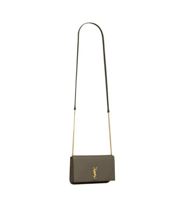 Saint Laurent Cassandre Logo Plaque Phone Holder - Light Musk