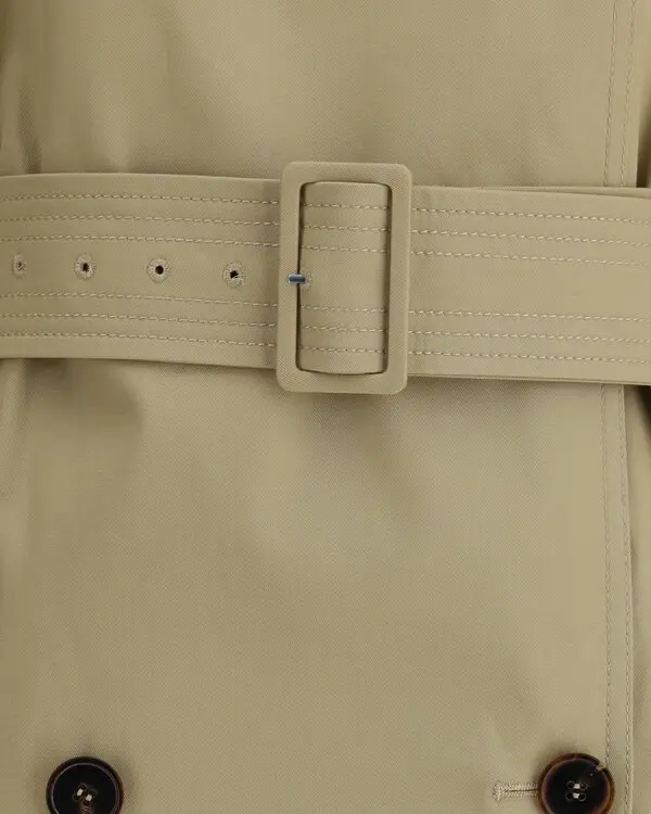 Max Mara Long-sleeved Trench Coat - Khaki