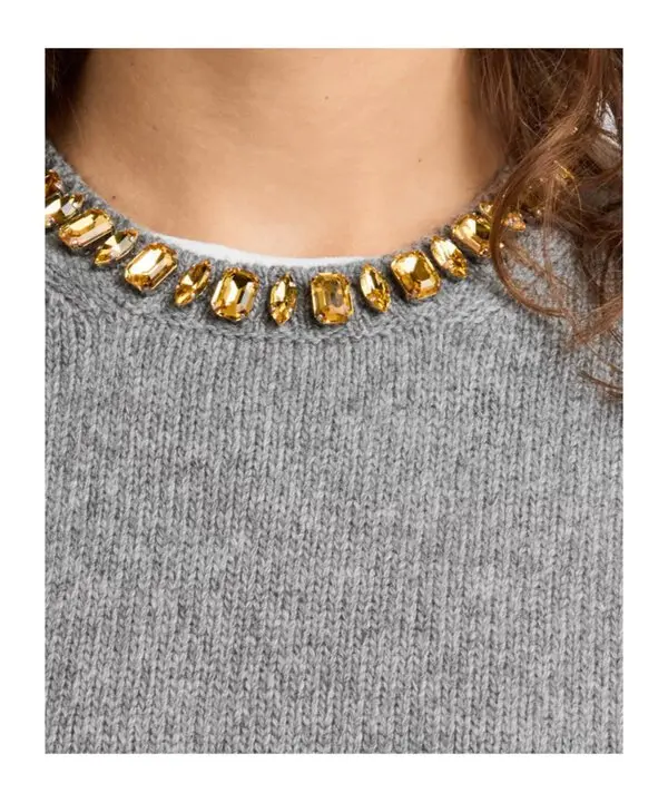 Prada Embellished Short-sleeved Sweater