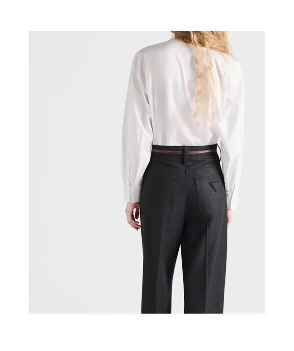 Prada Poplin Shirt With Chest Pockets