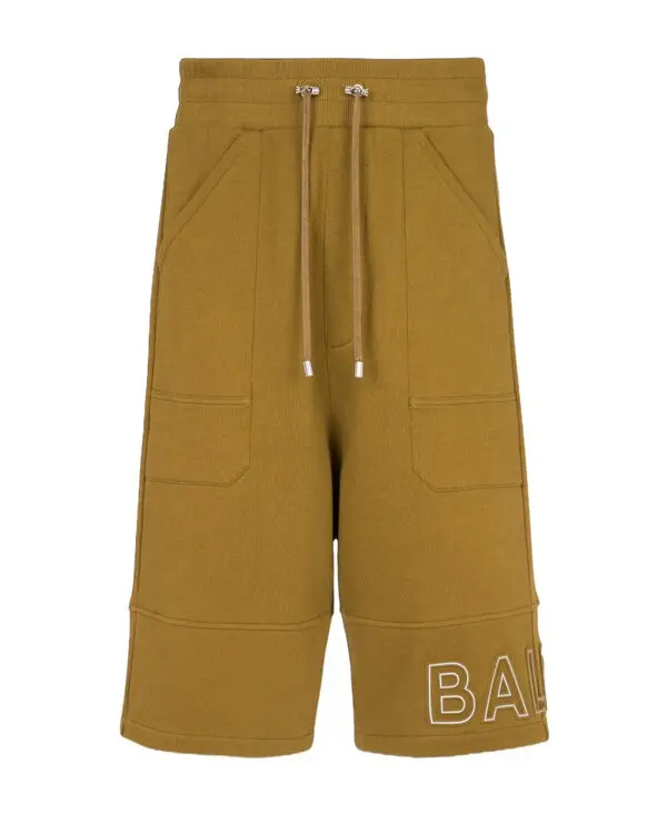 Balmain Reflective Logo Bermuda Shorts