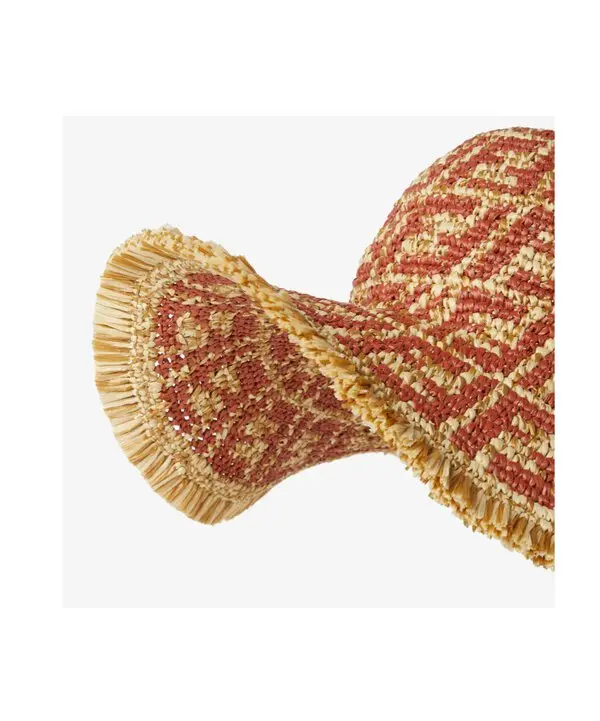 Fendi Ff Raffia Sun Hat