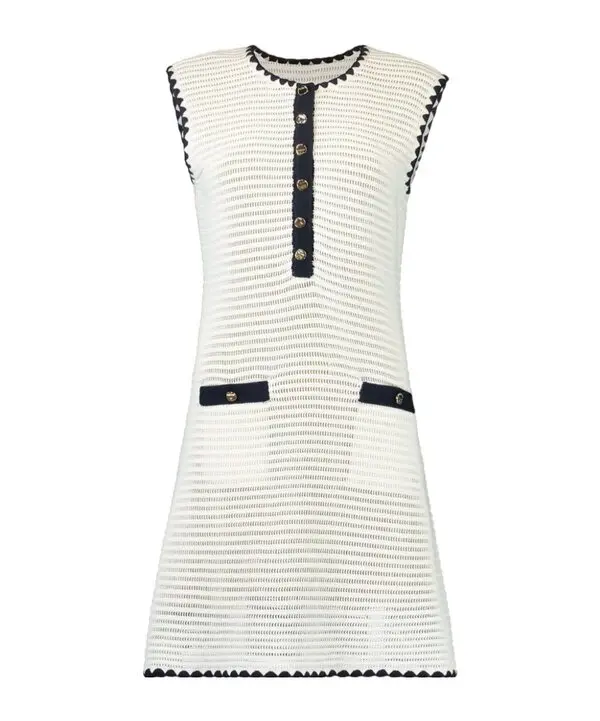 SELF-PORTRAIT Crochet Knitted Mini Dress