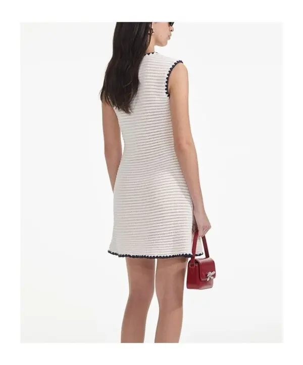 SELF-PORTRAIT Crochet Knitted Mini Dress
