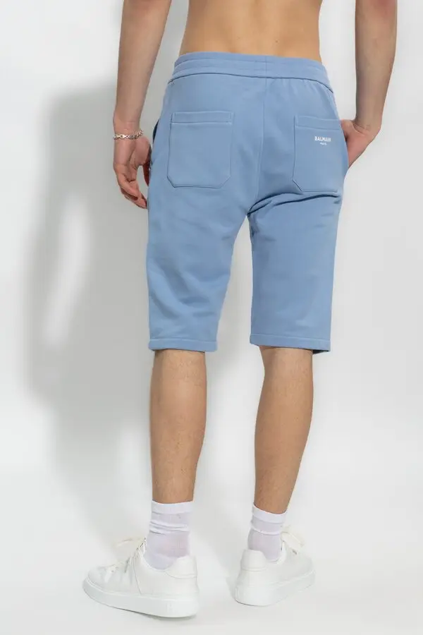Balmain Drawstring Elastic Waist Track Shorts