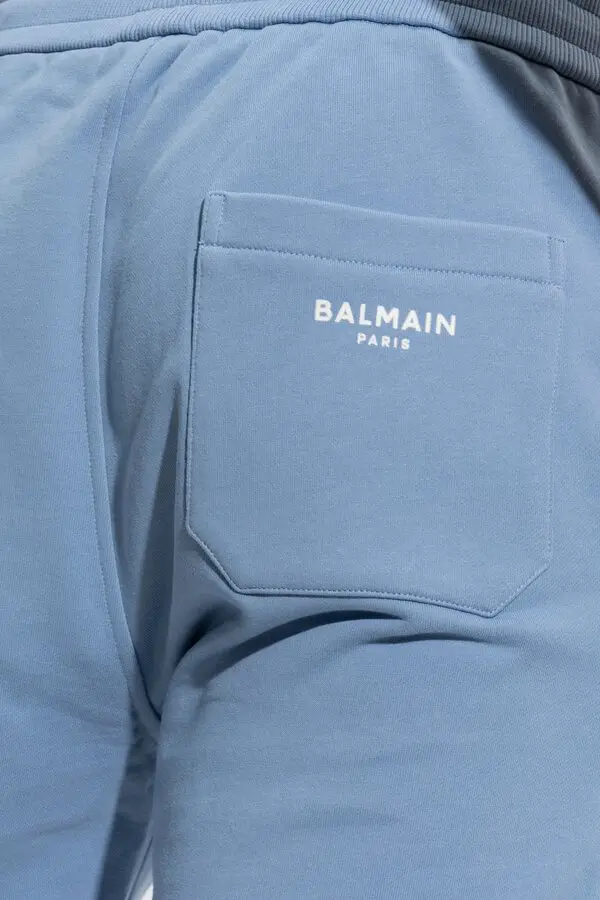 Balmain Drawstring Elastic Waist Track Shorts