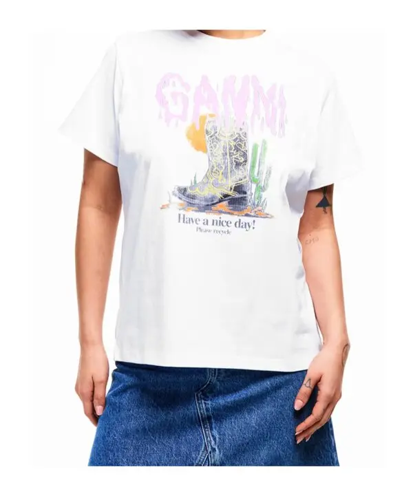 GANNI Logo Graphic T-shirt