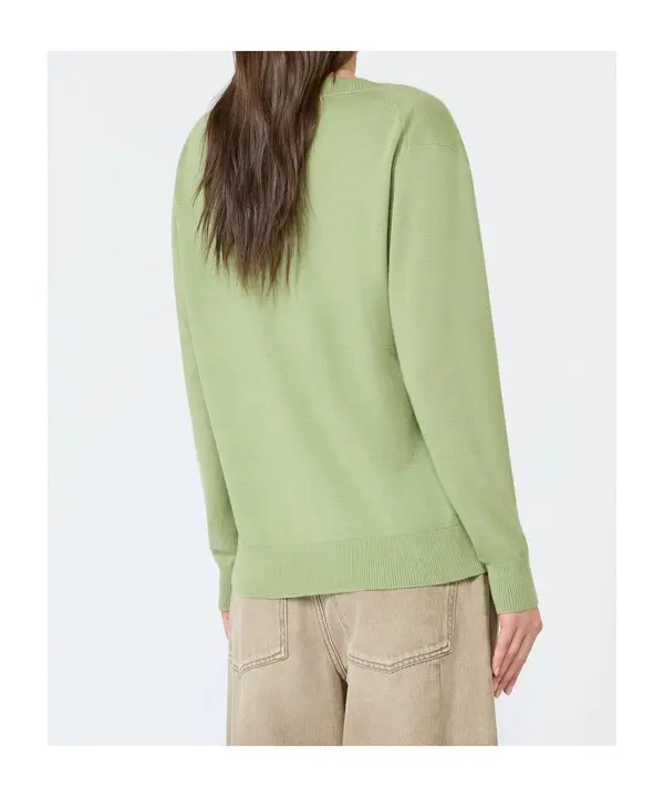 Max Mara Wool, Silk, And Cashmere V-neck Sweater