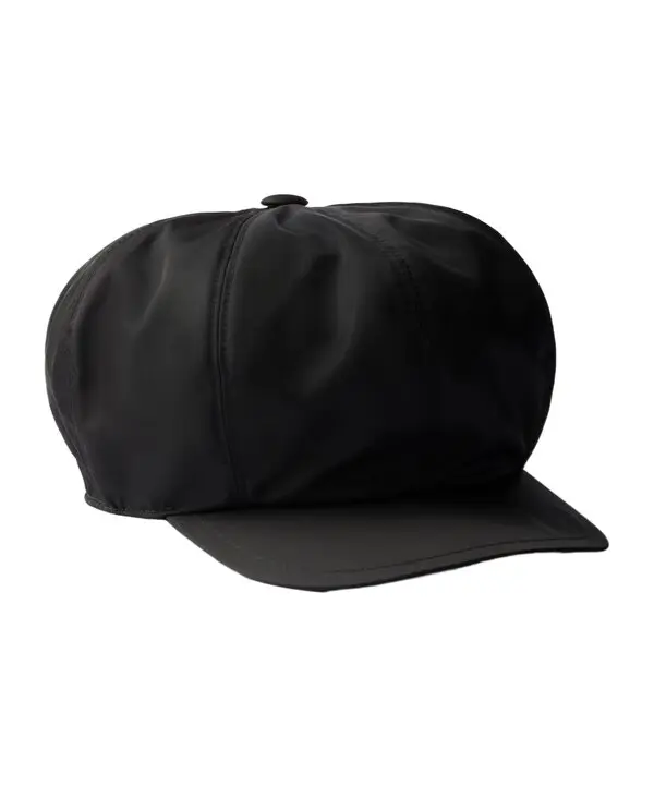 Prada Re-nylon Newsboy Cap - Black