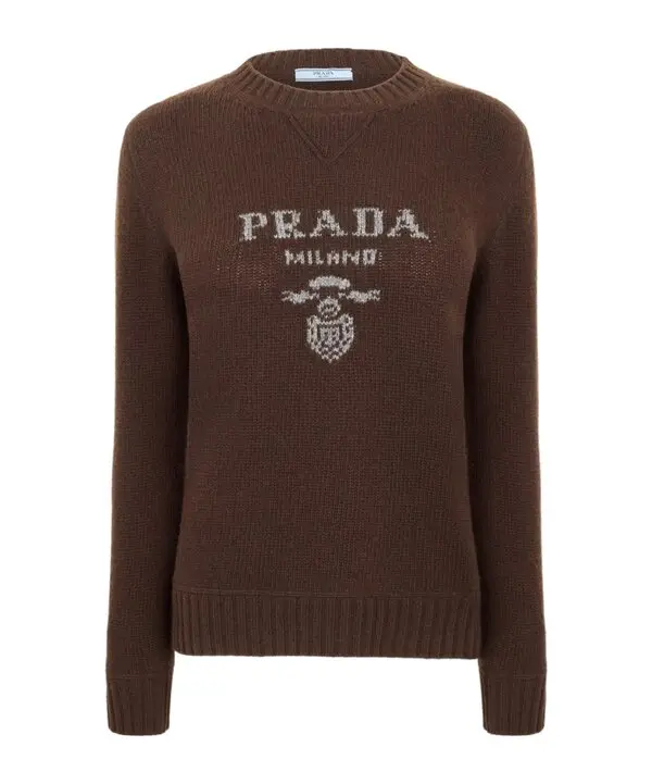 Prada Crew Neck Logo Sweater