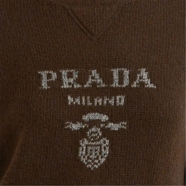 Prada Crew Neck Logo Sweater