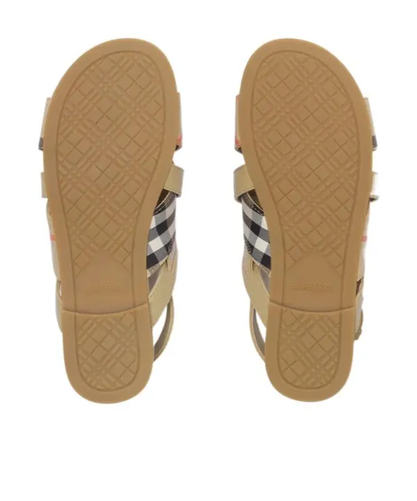 Burberry Checked Slingback Sandals