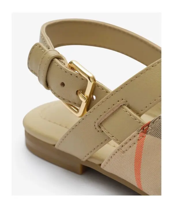 Burberry Checked Slingback Sandals