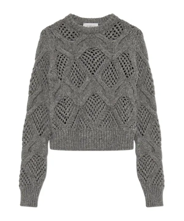 Sportmax Narvel Crewneck Long-sleeved Jumper - Gray