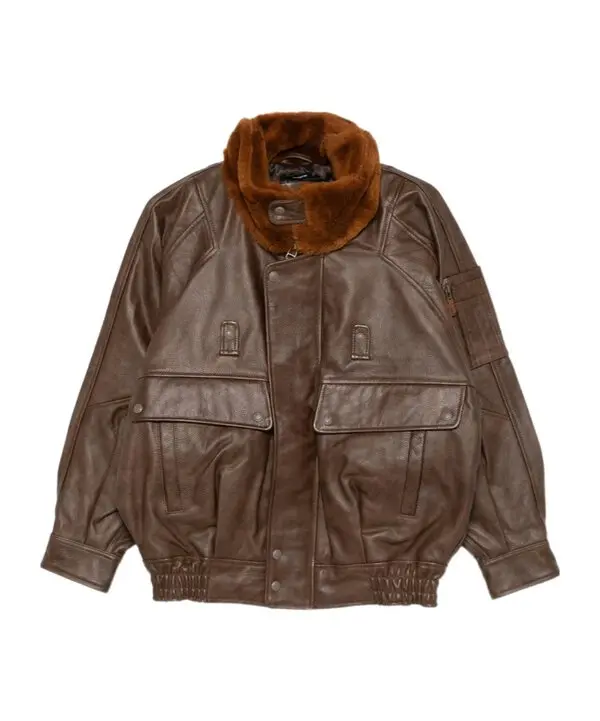 R13 Flap-pocket Leather Jacket