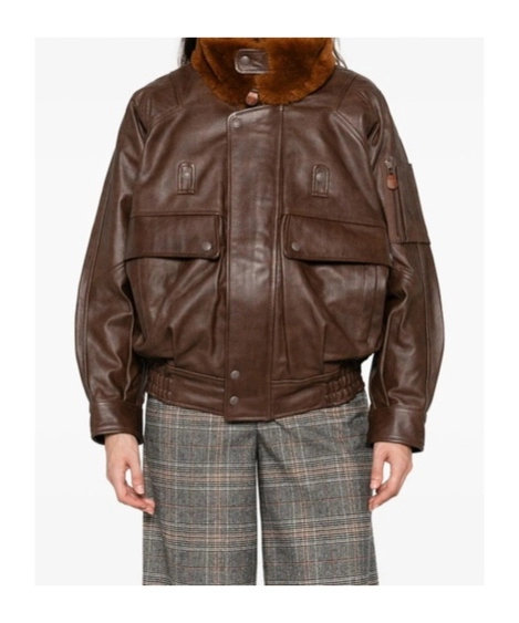 R13 Flap-pocket Leather Jacket