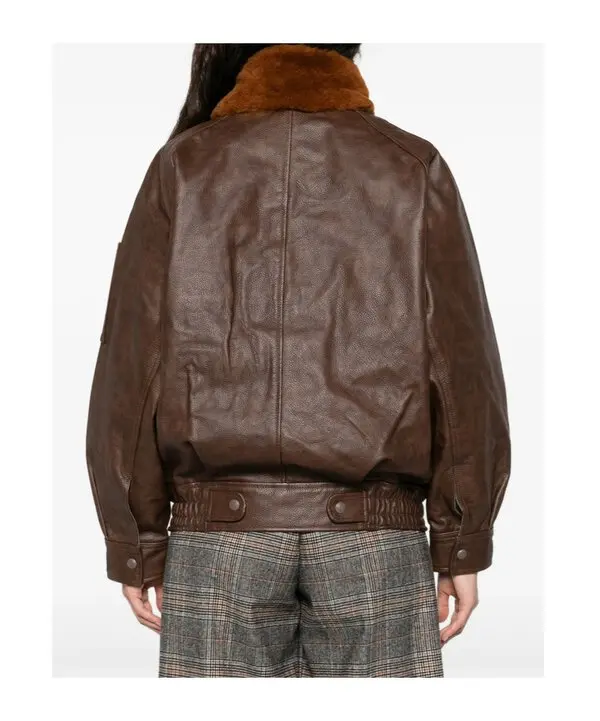 R13 Flap-pocket Leather Jacket