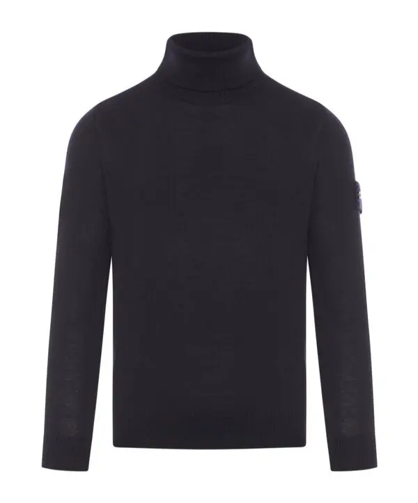 Stone Island Logo Patch Roll-neck Jumper
