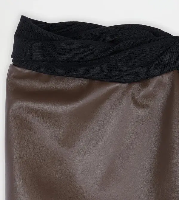 TOD'S Asymmetrical Hem Zip-up Skirt