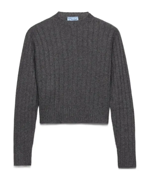 Prada Cropped Re-cashmere Sweater