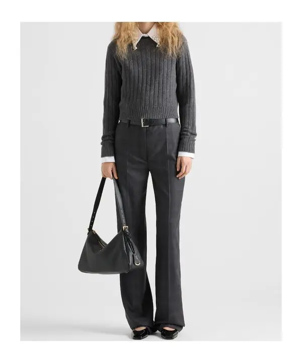 Prada Cropped Re-cashmere Sweater