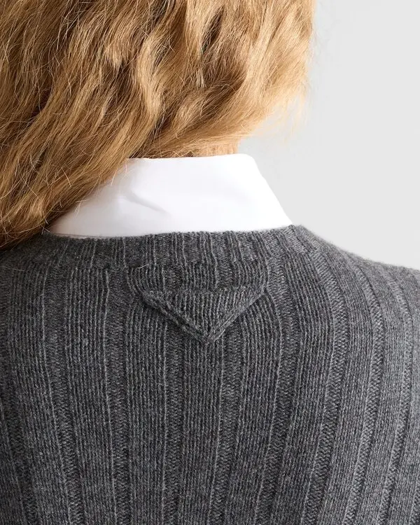 Prada Cropped Re-cashmere Sweater