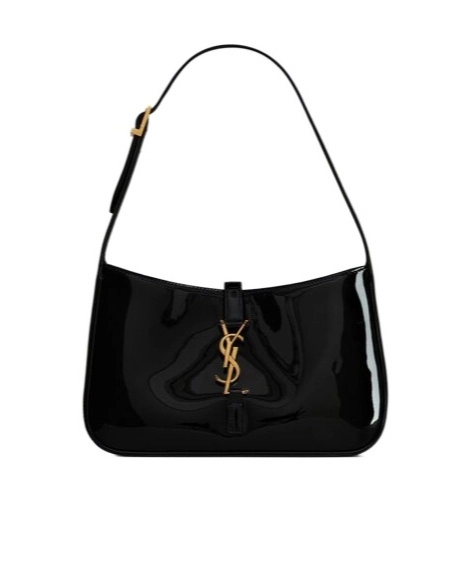 Saint Laurent Le 5 À 7 Shoulder Bag In Patent Leather - Black