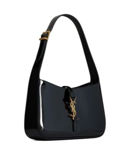 Saint Laurent Le 5 À 7 Shoulder Bag In Patent Leather - Black