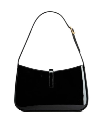 Saint Laurent Le 5 À 7 Shoulder Bag In Patent Leather - Black