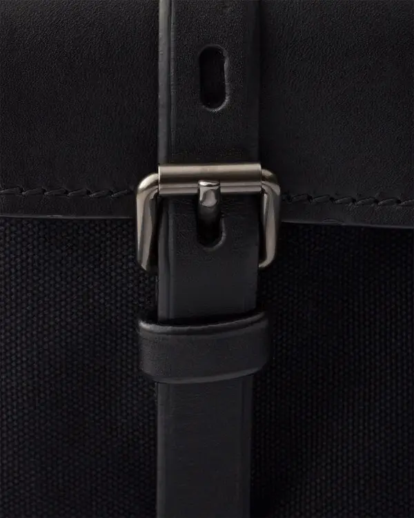 Prada Route Mini Canvas And Leather Bucket Bag