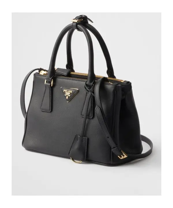 Prada Galleria Small Leather Bag - Black