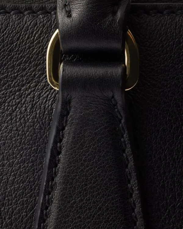 Prada Galleria Small Leather Bag - Black