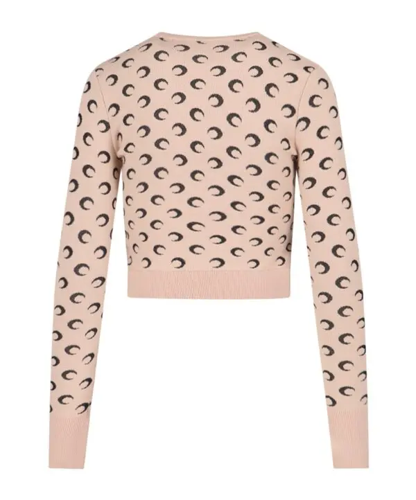 MARINE SERRE Moon Jacquard Cropped Jumper